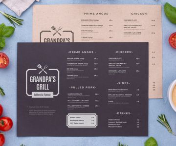 Impression set de table personnalisé pour professionnels